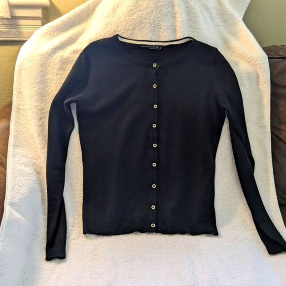 Atmosphere | Tops | Atmosphere Black Light Weight Cardigan With Gold ...